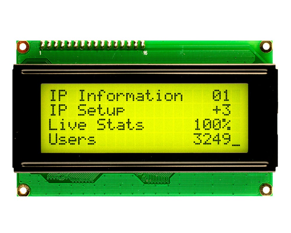 Orient Display AMC2004A-B-Y6WFDY 4x20 Character LCD Display Module ...